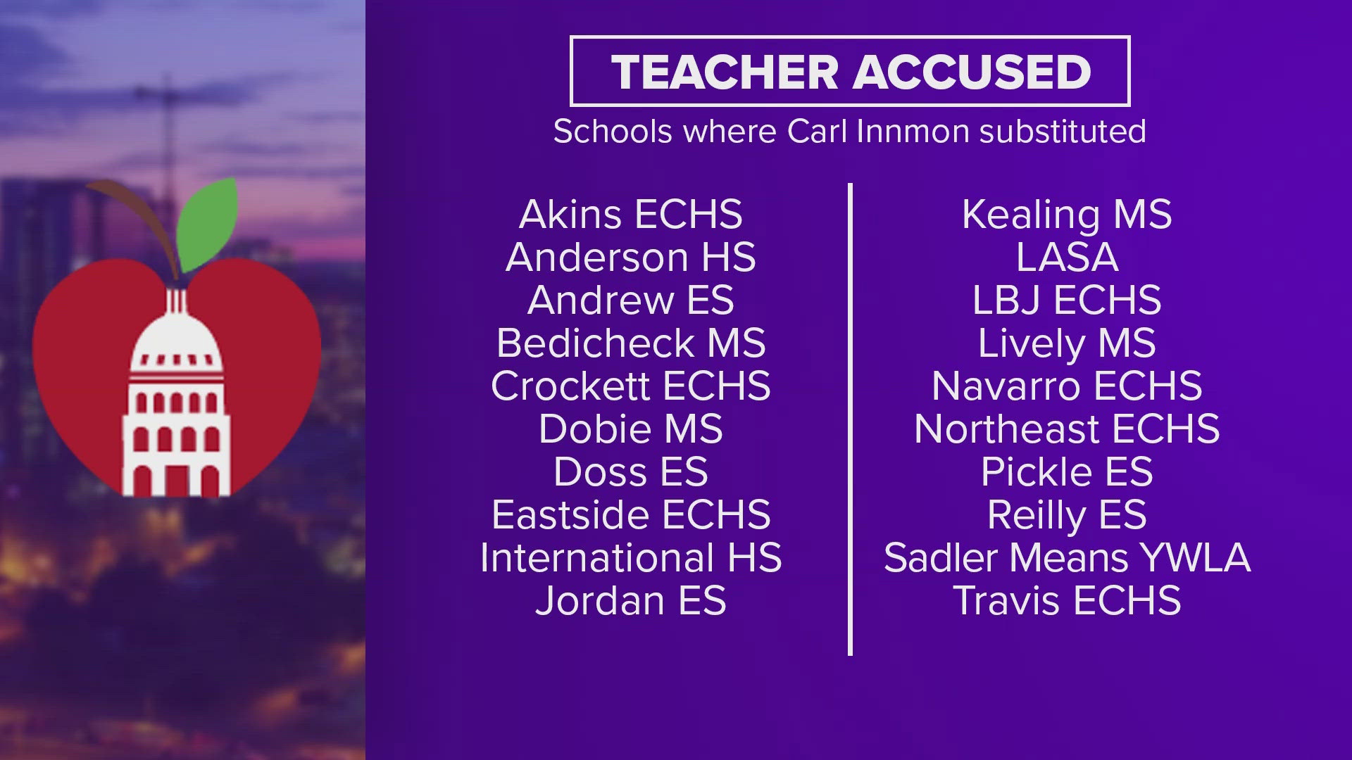 Austin ISD teacher terminated after being charged with having child ... Austin ISD teacher terminated after being charged with having child ...
