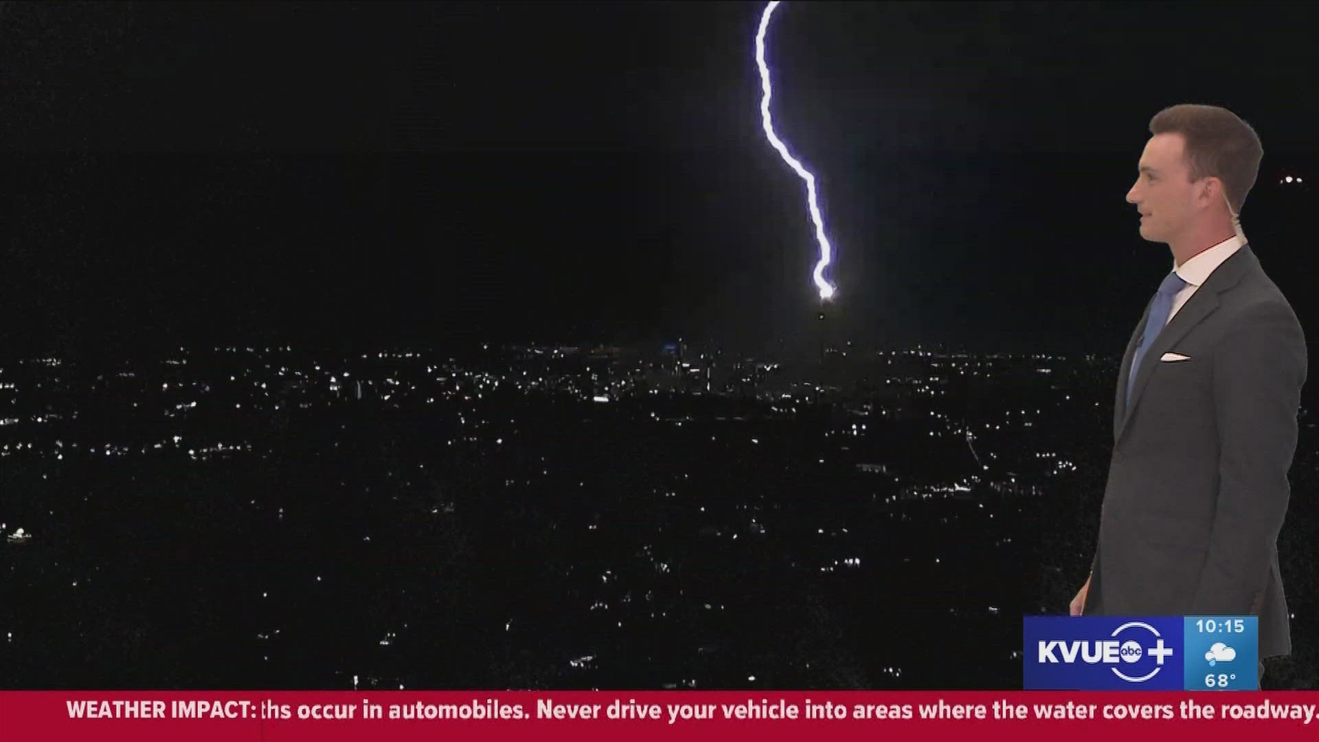 Lightning strikes Austin tower during live newscast | kvue.com
