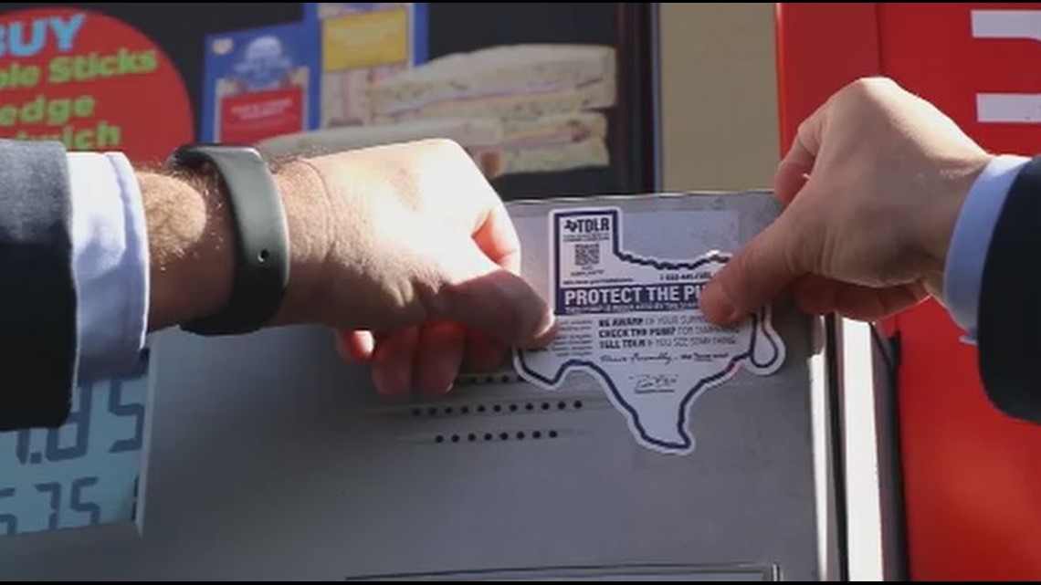 New Texas fuel pump stickers to help catch skimmers | kvue.com
