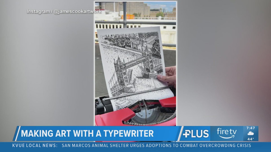 English artists creates portraits using typewriter | kvue.com