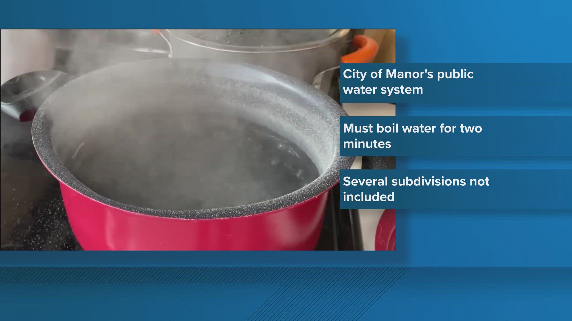 Boil water notice issued in parts of Manor | kvue.com