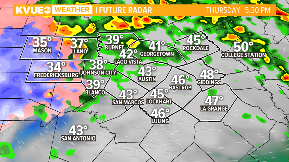 Cold, wet, windy Thursday; wintry mix possible for the Hill Country New ...