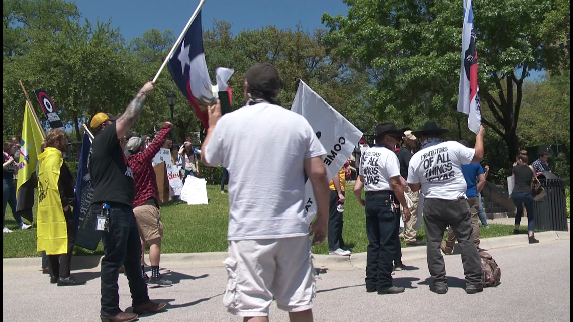 Protesters rally in Downtown Austin to reopen economy | kvue.com