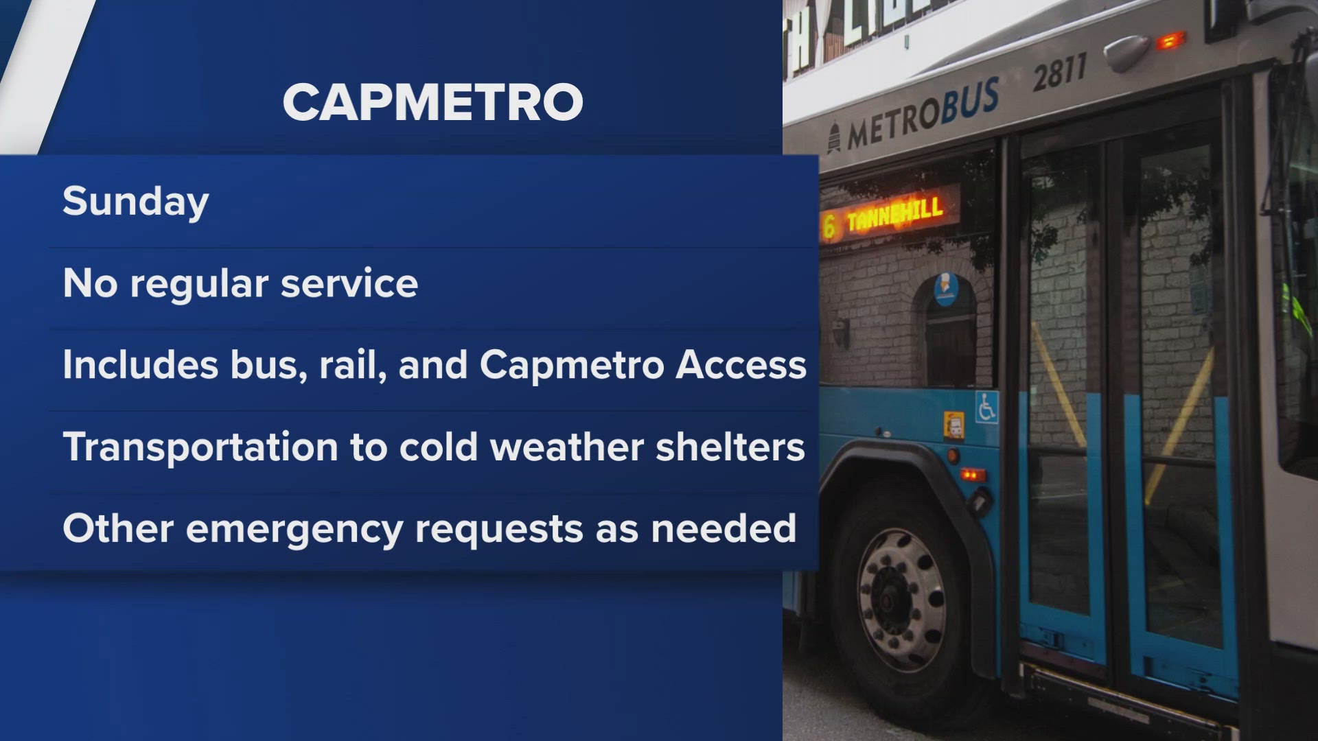 CapMetro suspends Sunday services | kvue.com