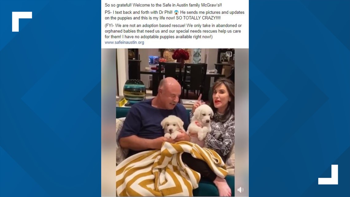Dr. Phil adopts puppies from Safe in Austin | kvue.com