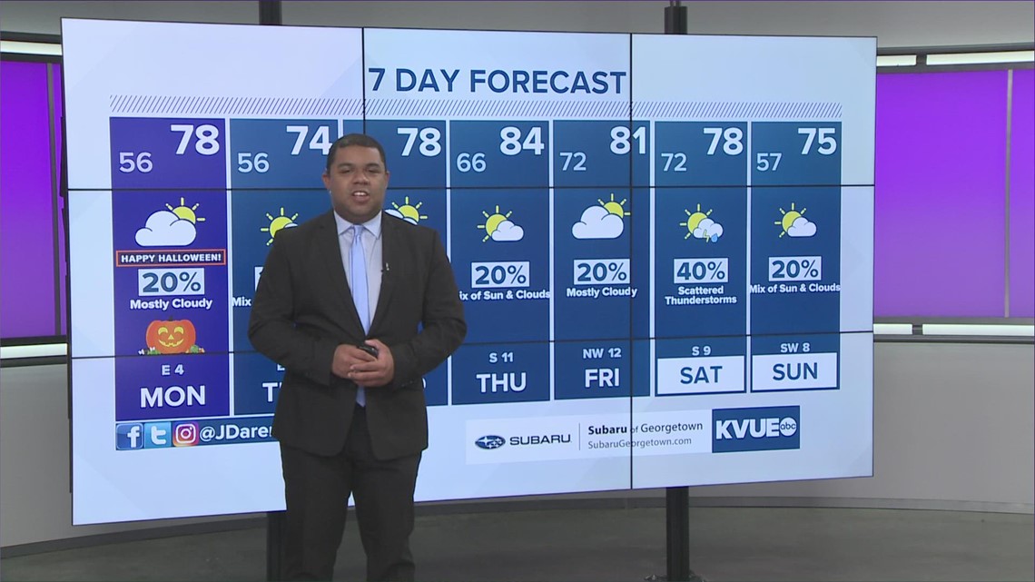 Austin-area weather: October 30th evening forecast with Meteorologist ...