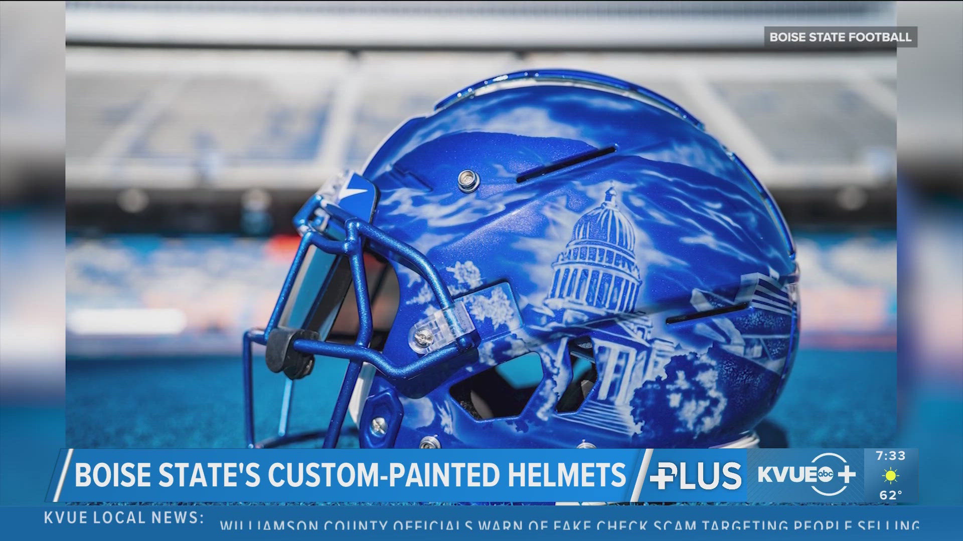 Boise State introduces new hand-painted helmets | kvue.com