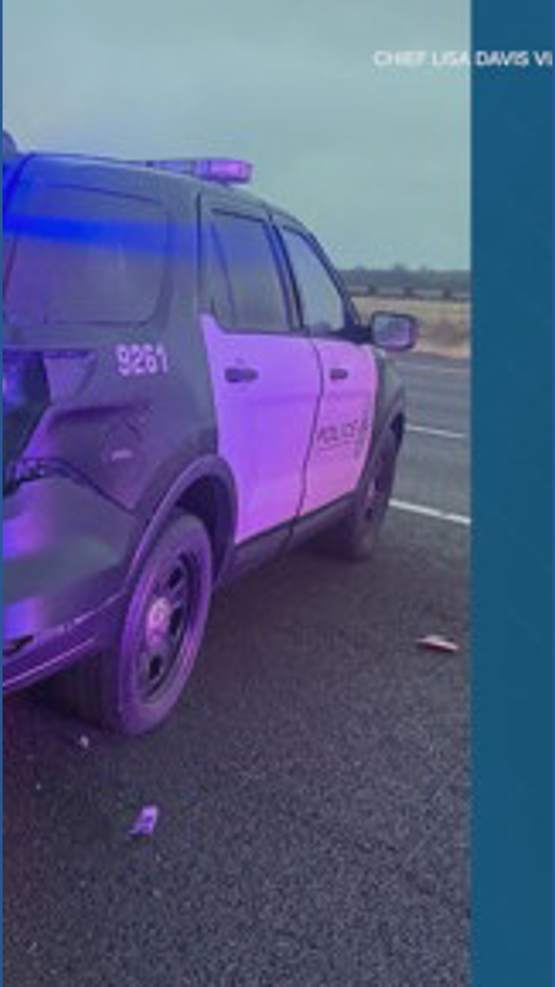 APD patrol vehicle hit by pickup truck driver amid icy conditions ...