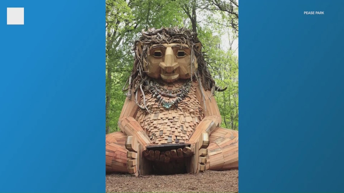 Artist behind Pease Park troll releases statement after sculpture's ...