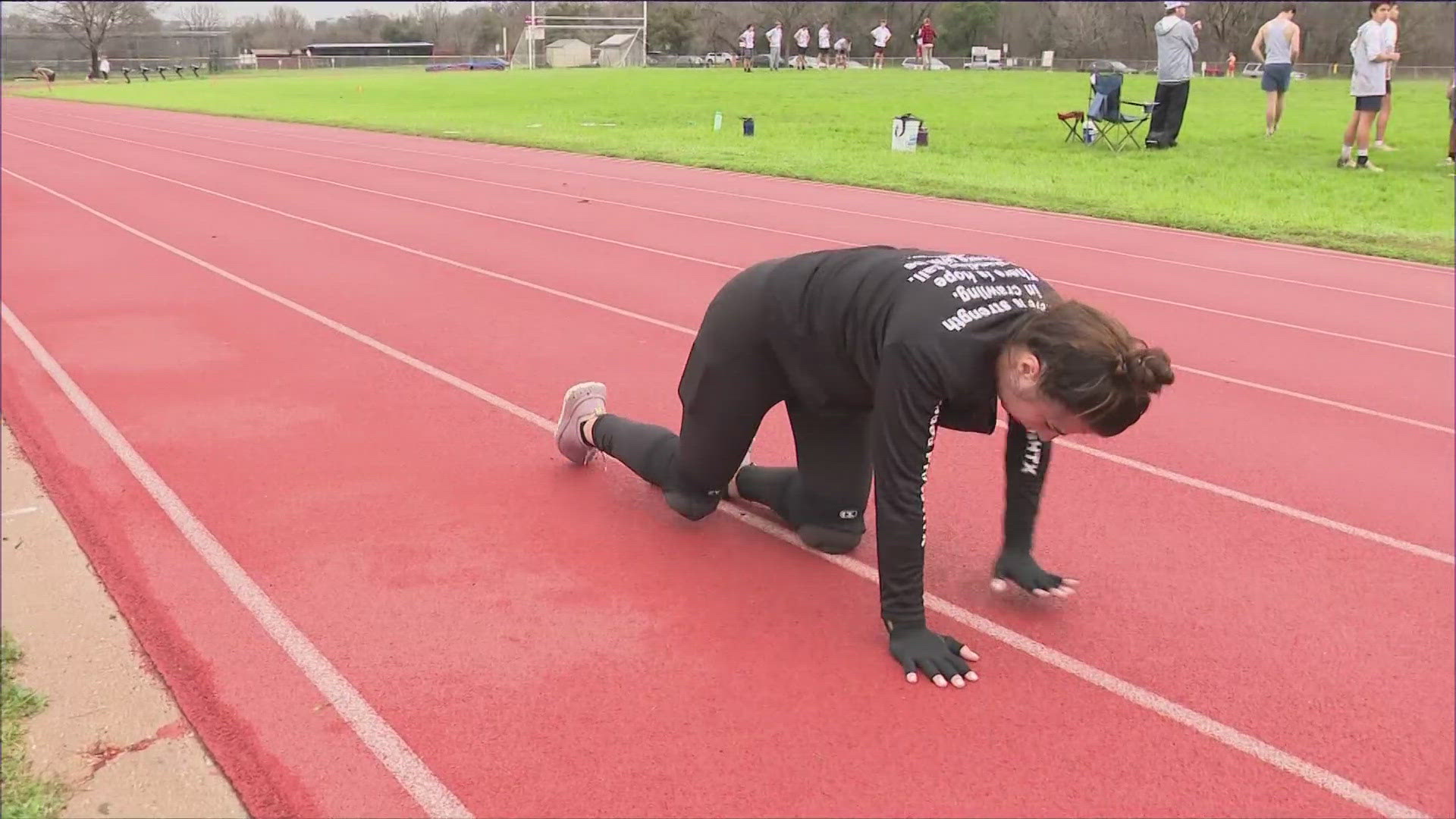 Texas athlete crawls a half-marathon to raise awareness for sexual ...