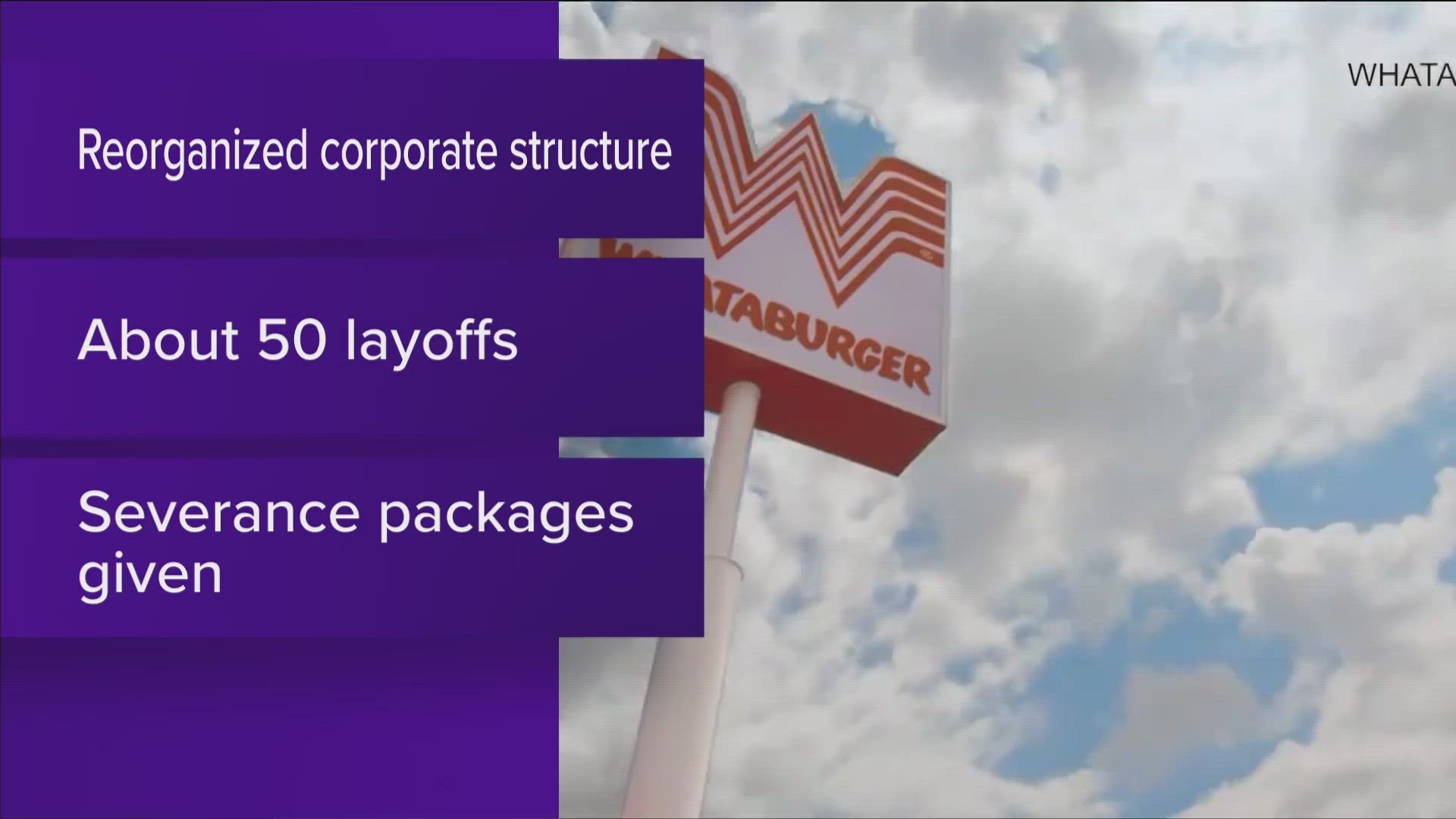 Whataburger announces layoffs across company | kvue.com