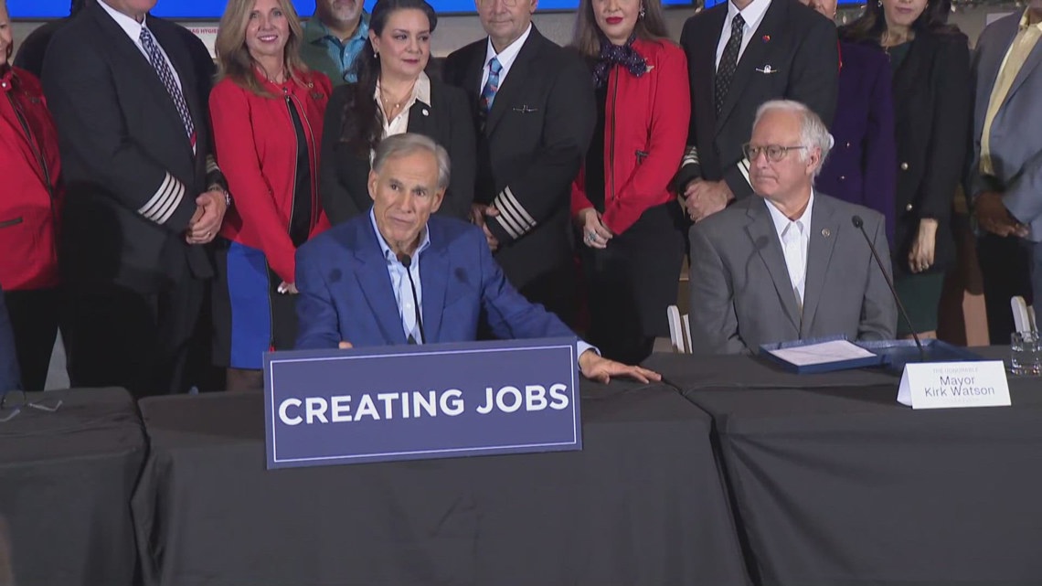 Full press conference: Gov. Abbott, Mayor Watson discuss Austin's newly ...