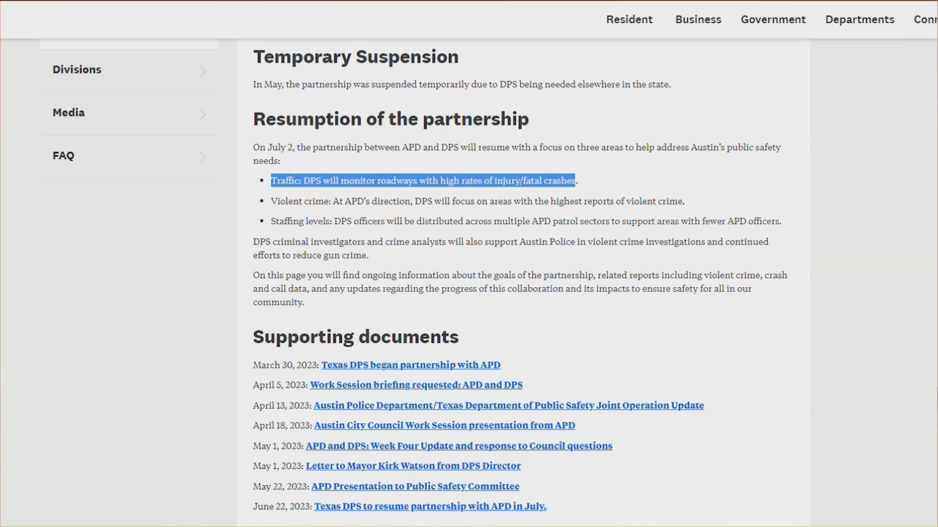 New website provides information on Austin Police Department-DPS ...