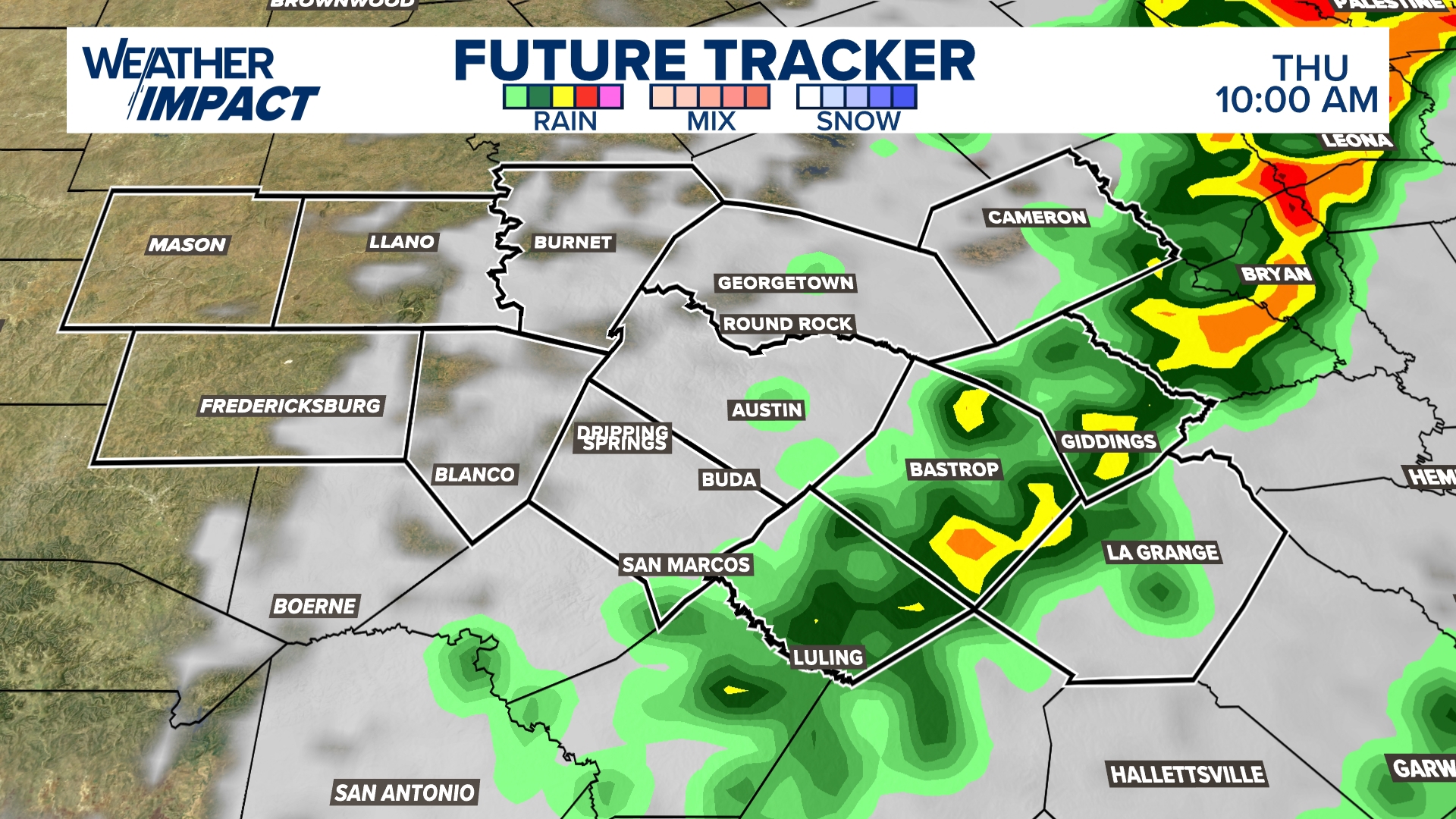 Austin-area forecast: Timeline of severe storms and flood threat for ...