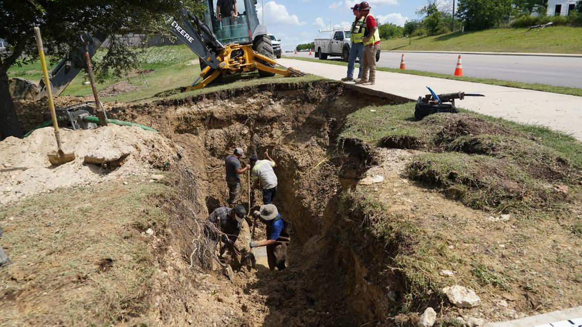 Water main break near Bagdad Road in Leander repaired | kvue.com