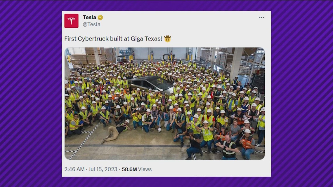1st Tesla Cybertruck rolls off assembly line | kvue.com