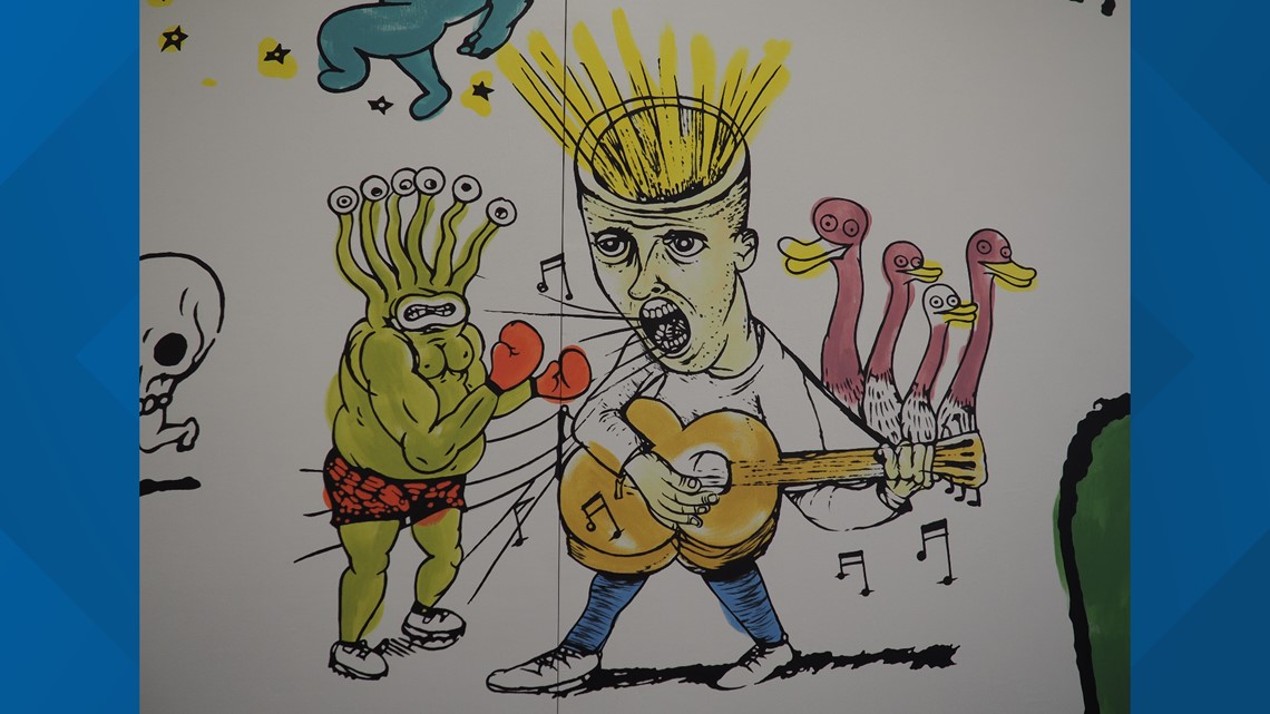 PHOTOS: Daniel Johnston artwork on display at Austin Central Library ...