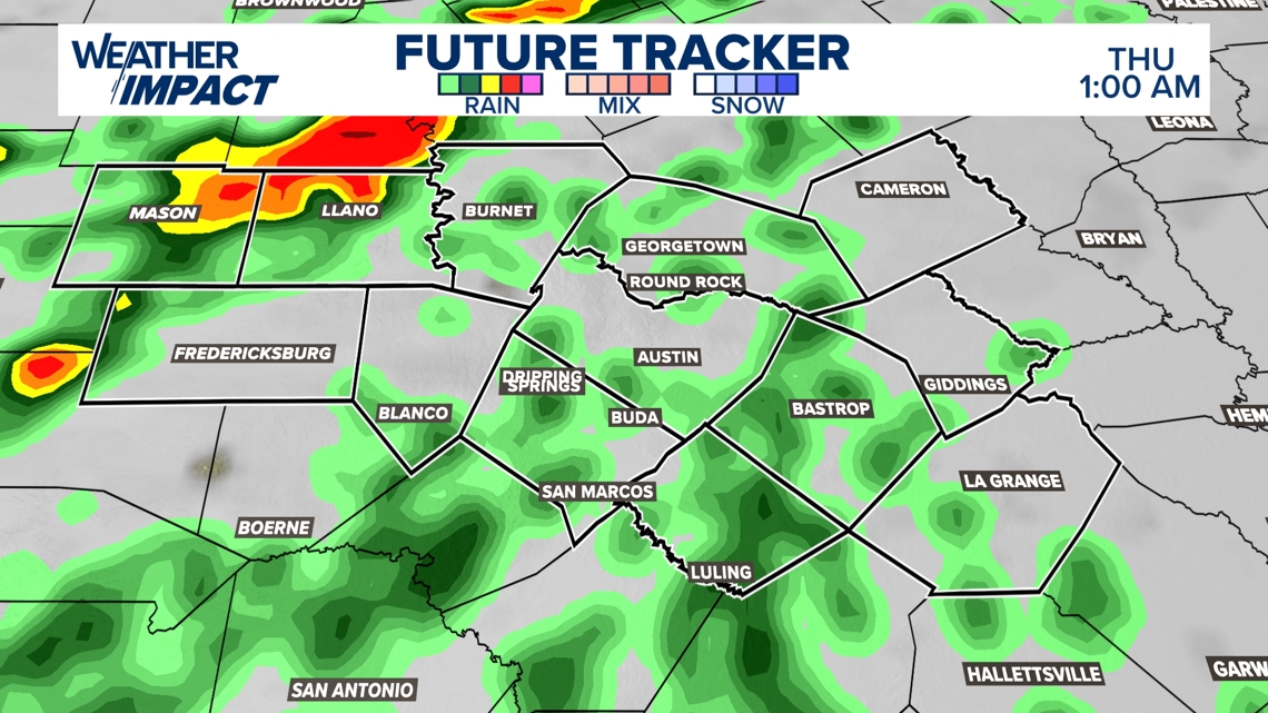 Austin-area forecast: Timeline of severe storms and flood threat for ...