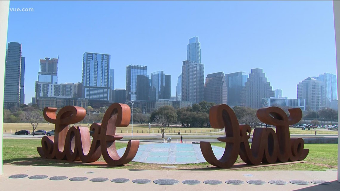 Austin Long Center unveils 'Love Hate' art sculpture | kvue.com