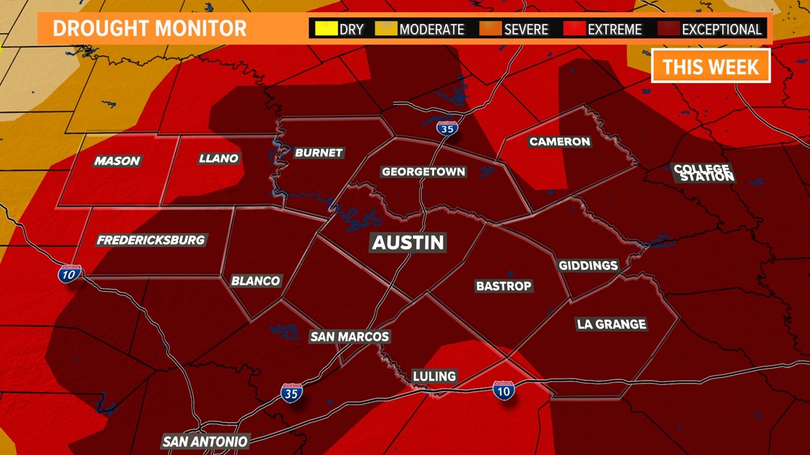 Texas Drought Monitor Exceptional Drought Decreases Statewide