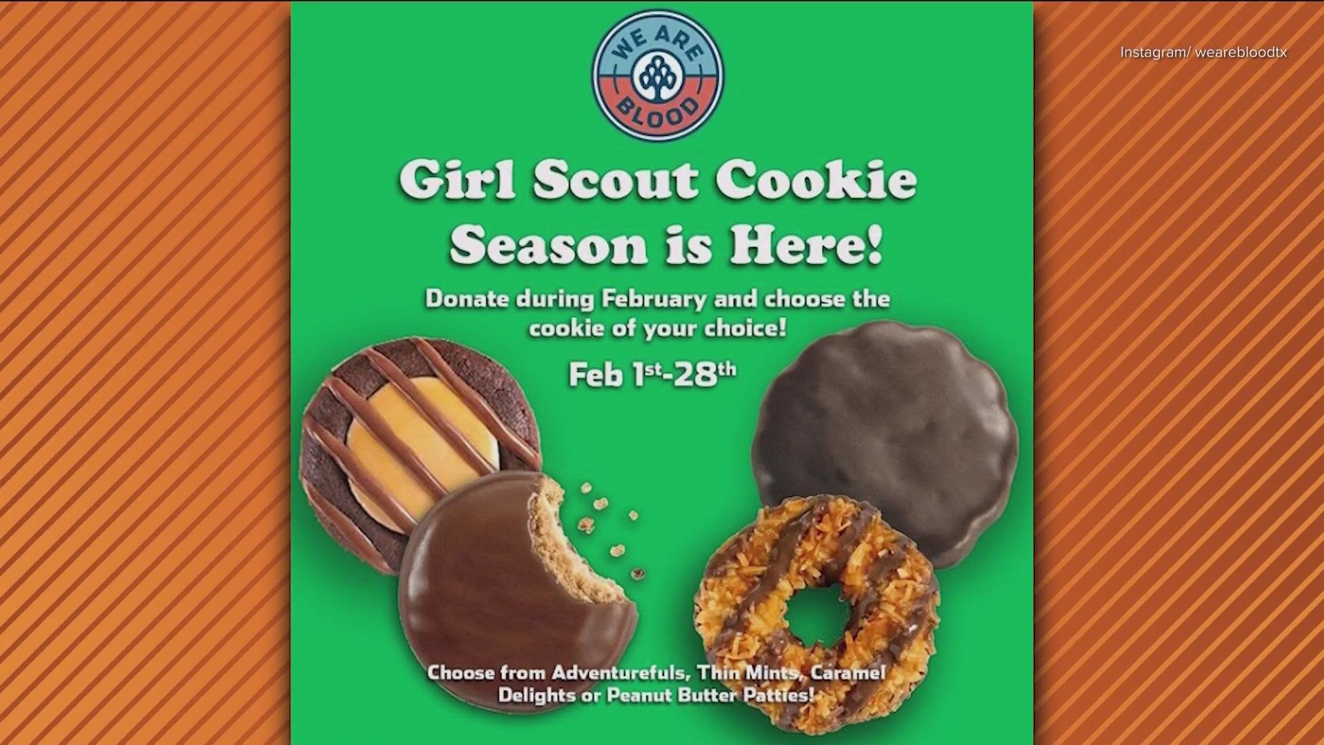 You can get free Girl Scout cookies for donating blood this month ...