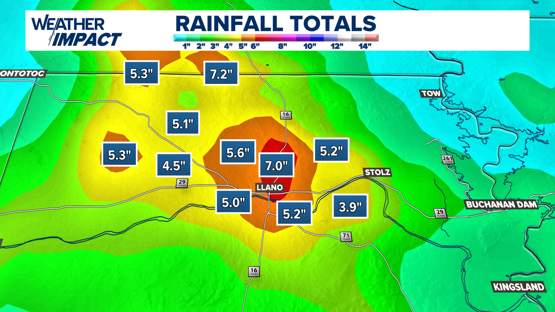 Over 6 inches of rain fell in Llano County on Tuesday, Sept. 3 | kvue.com