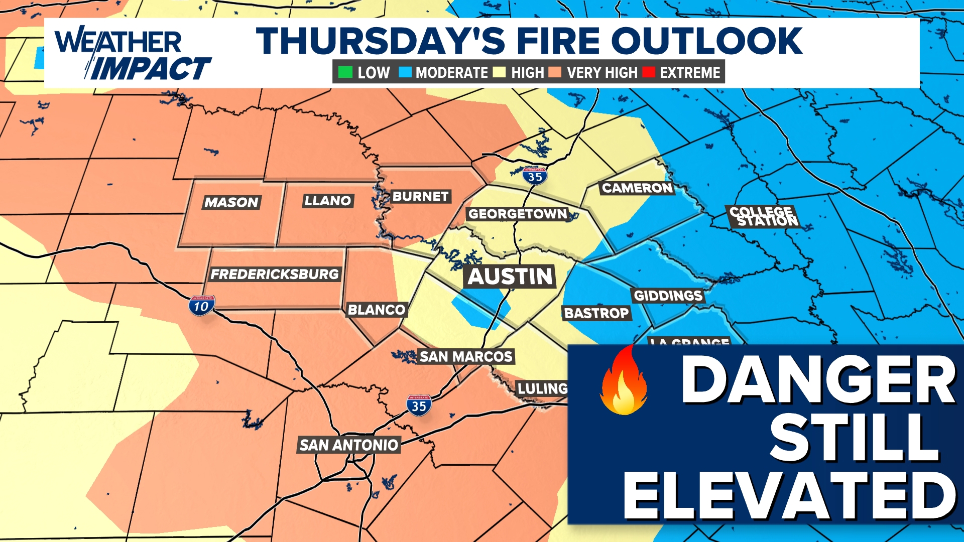 Austin-area weather: Elevated to near-critical fire weather conditions ...