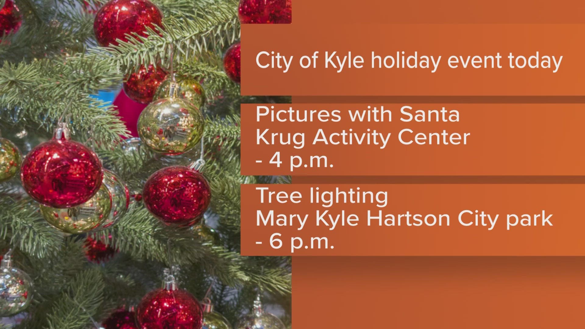 City of Kyle tree lighting ceremony scheduled for Dec. 1 | kvue.com