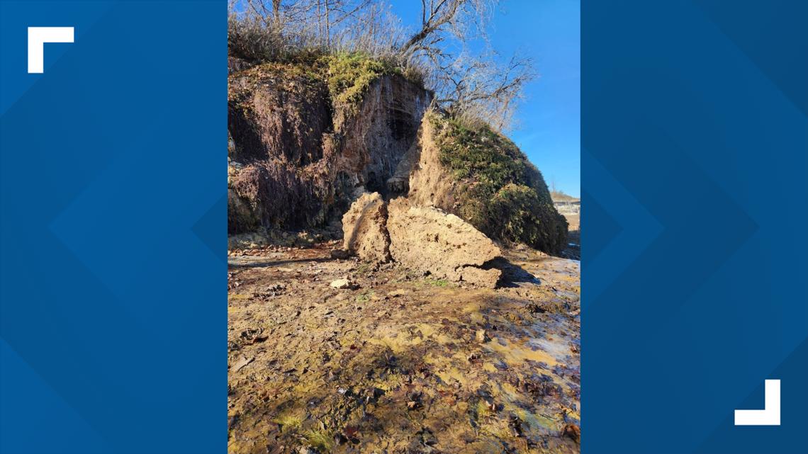 PHOTOS: Waterfall near Lake Georgetown partially collapses | kvue.com