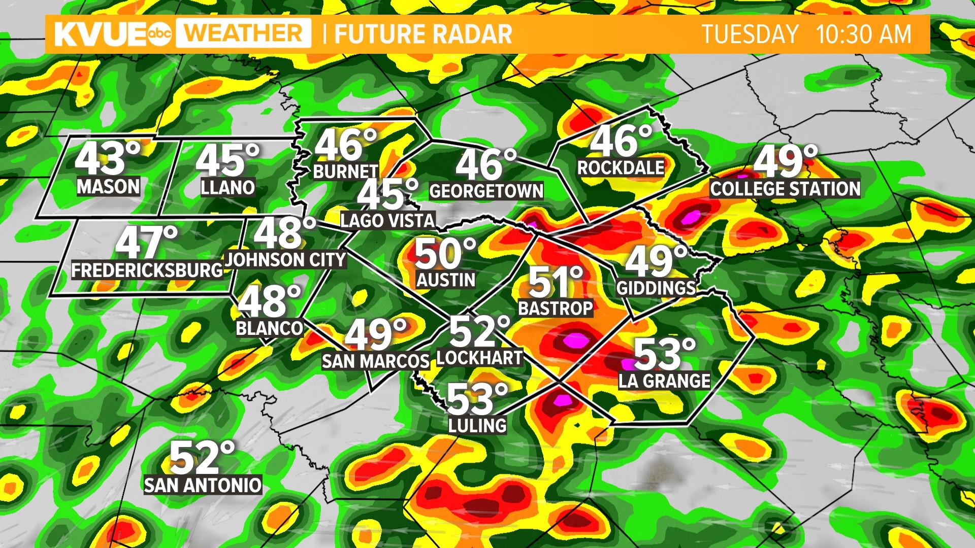 Timeline: Widespread rain on Tuesday; strong storms possible | kvue.com