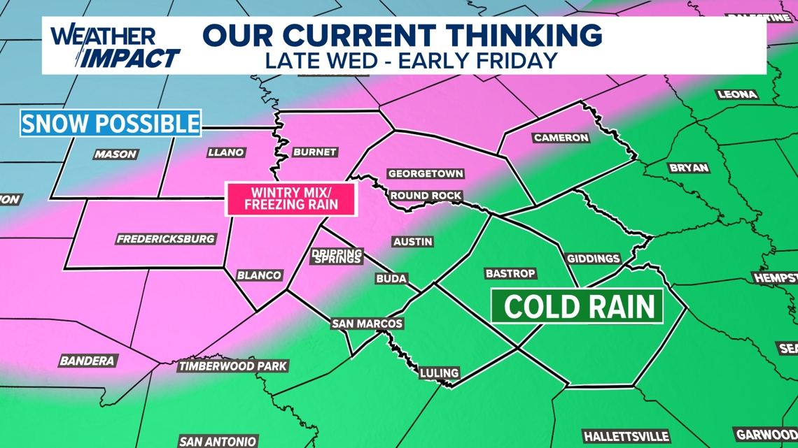 Will it snow in Austin? Cold temperatures bring winter weather chances ...