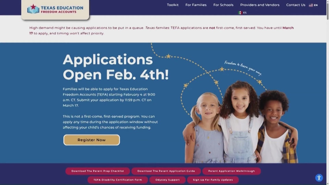 Tuesday marks final day for Texans to apply for Education Freedom ...