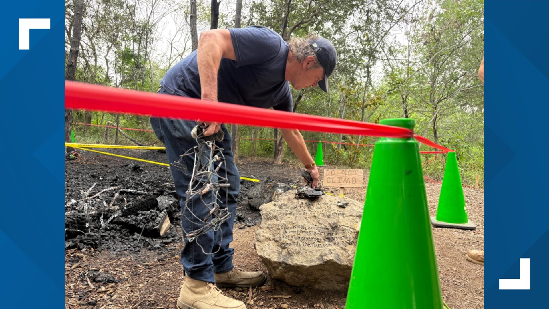 PHOTOS: Pease Park troll destroyed in fire | kvue.com