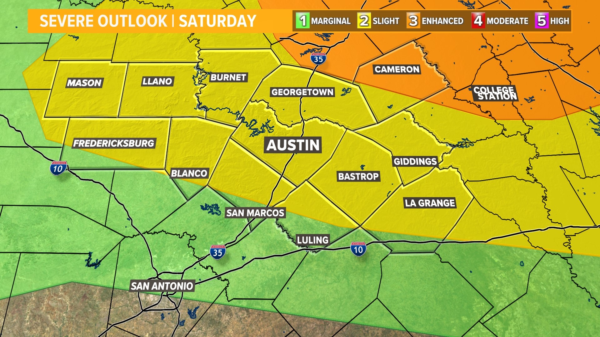 Austin-area weather: Strong storms possible Saturday night | kvue.com