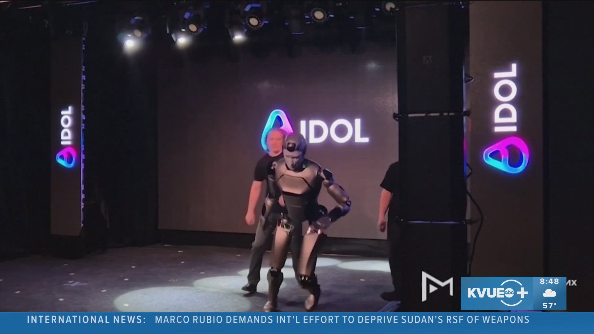 Russian AI robot falls on stage during debut | kvue.com
