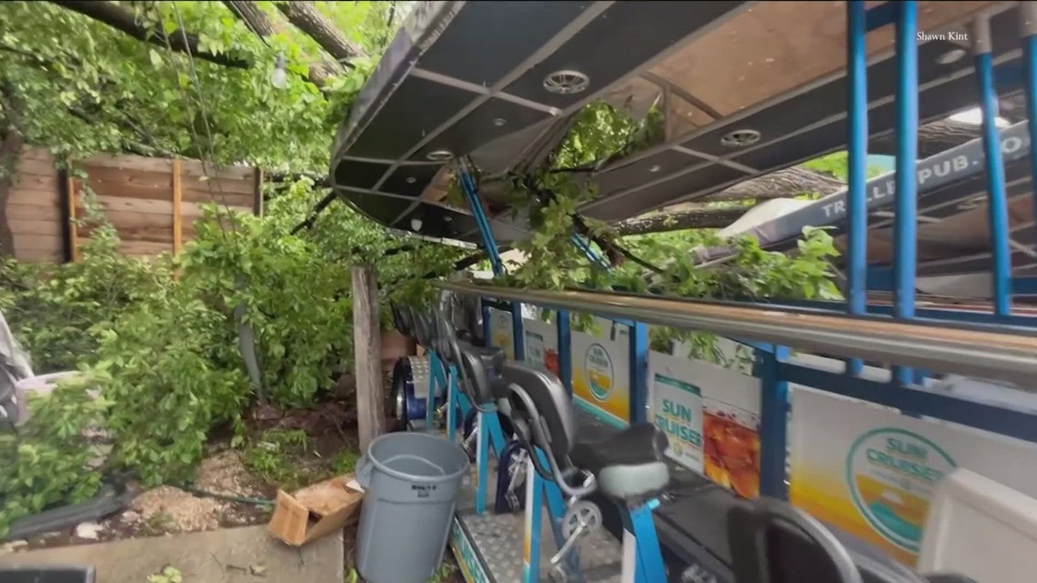 Trolley Pub Austin suffers damage after storm | kvue.com