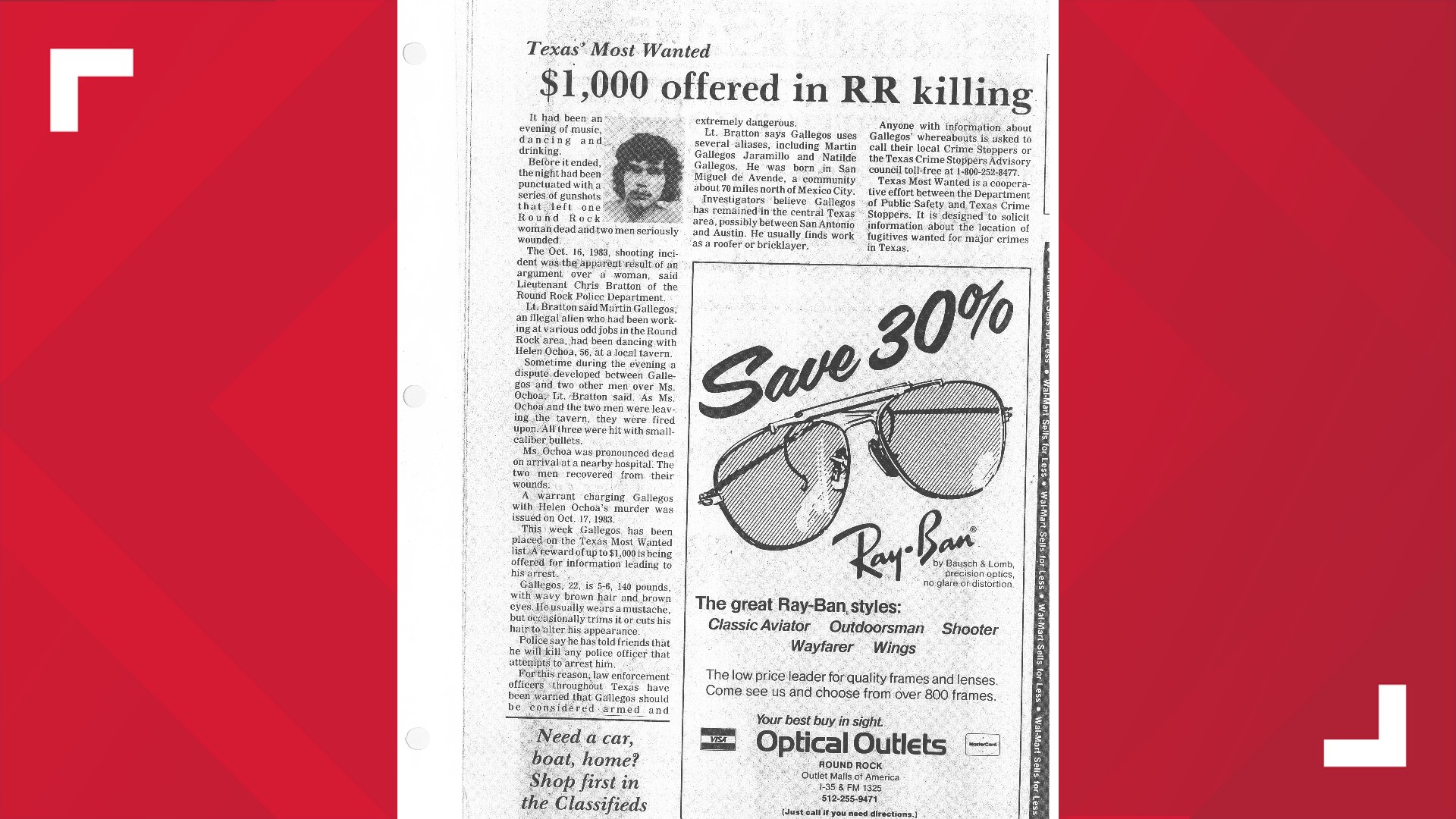 Round Rock police asking public for help in reopened 1983 cold case ...