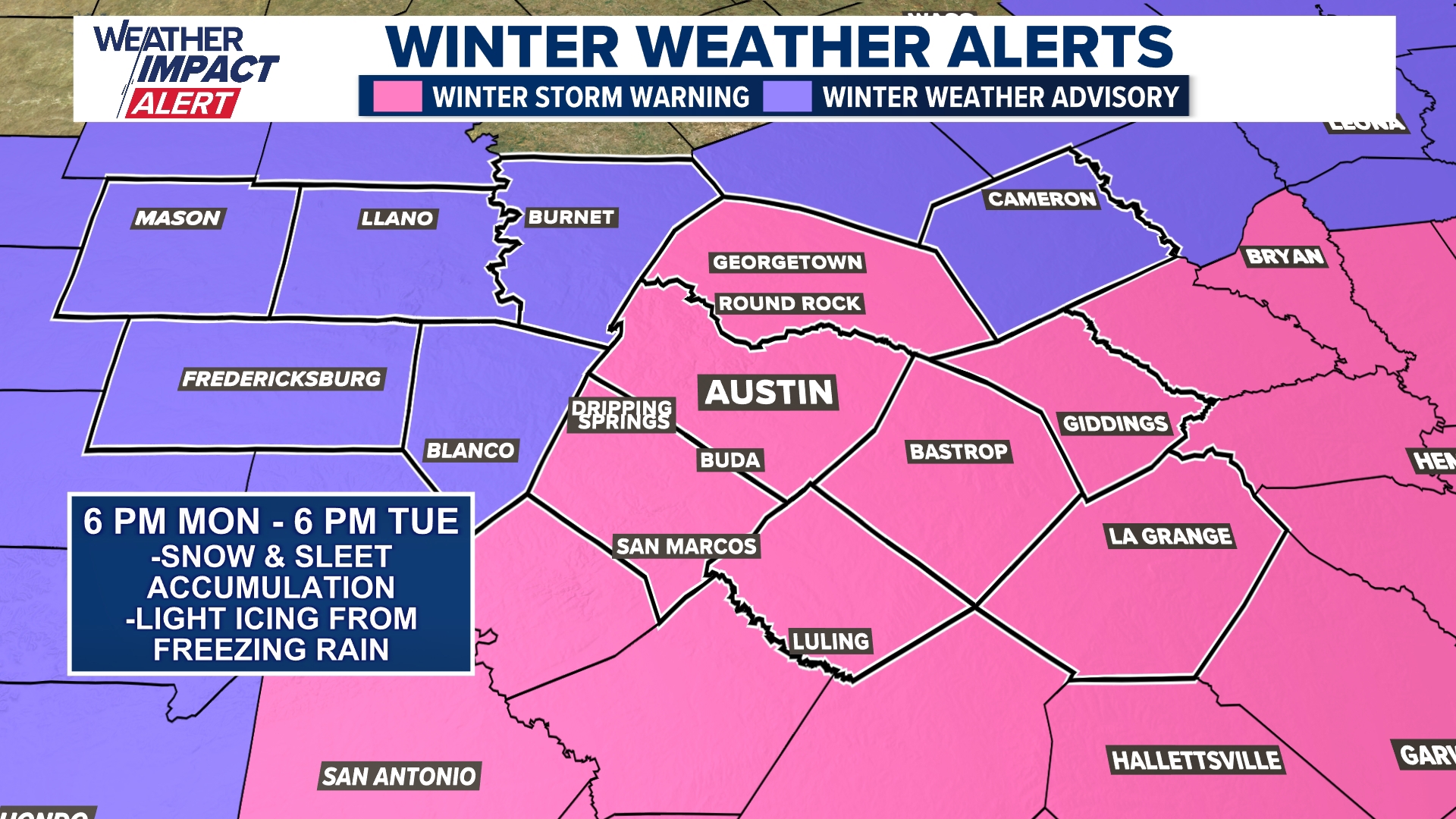 Will it snow in Austin? Winter Storm Warning issued: Latest forecast ...