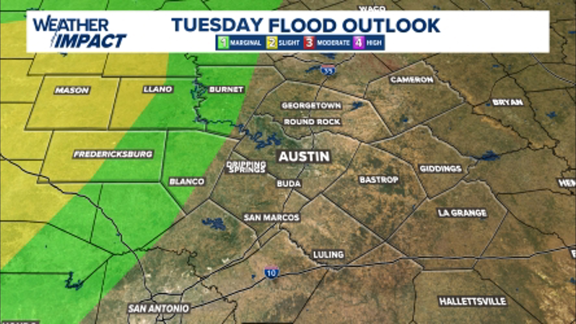Central Texas weather: Rain coverage decreases by Sunday evening | kvue.com