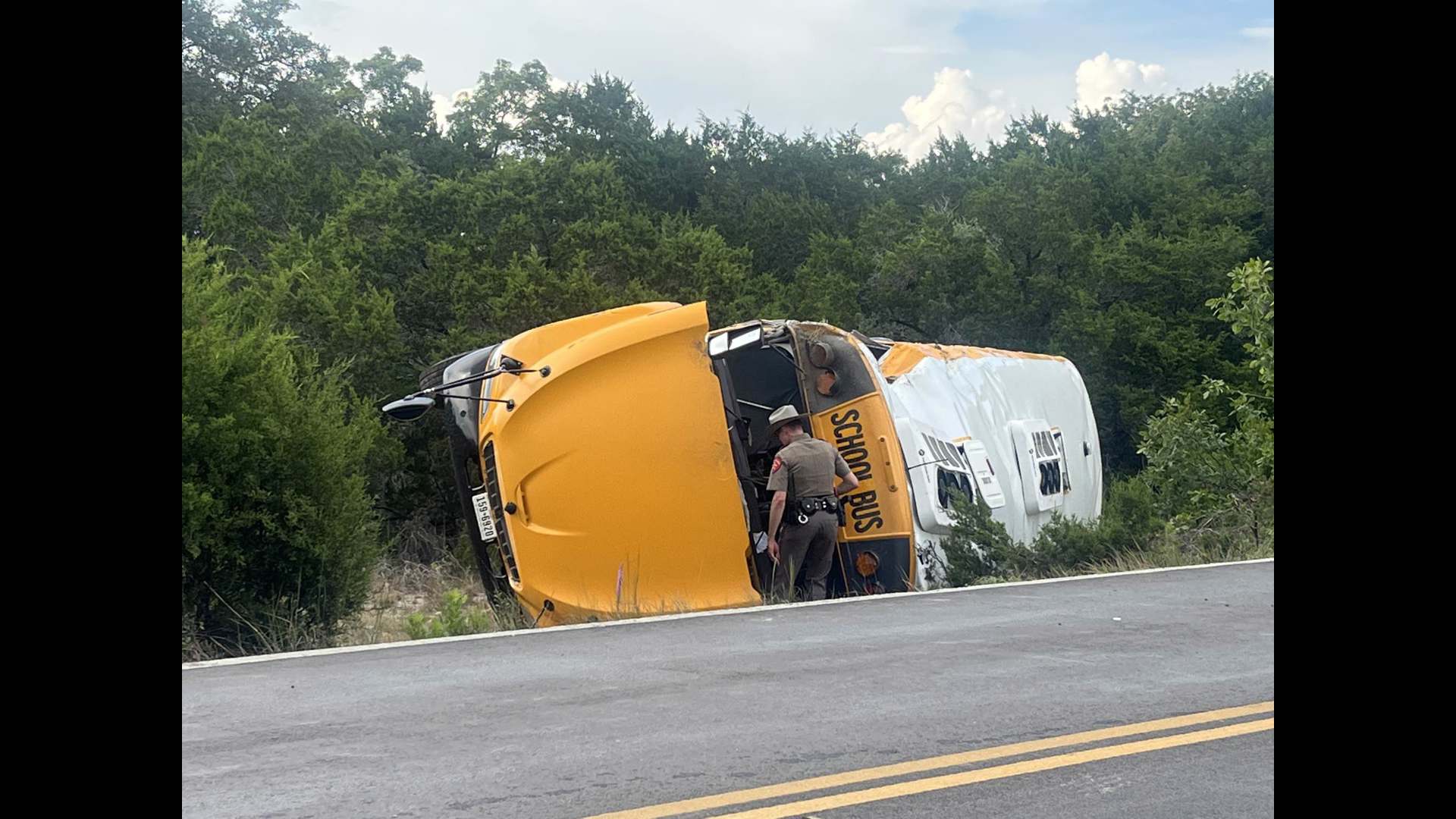 PHOTOS: Rollover school bus crash in Leander | kvue.com