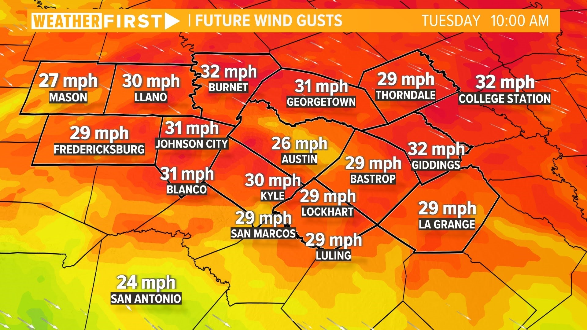 Austin-area weather: Wind advisory issued for Monday, Tuesday | kvue.com