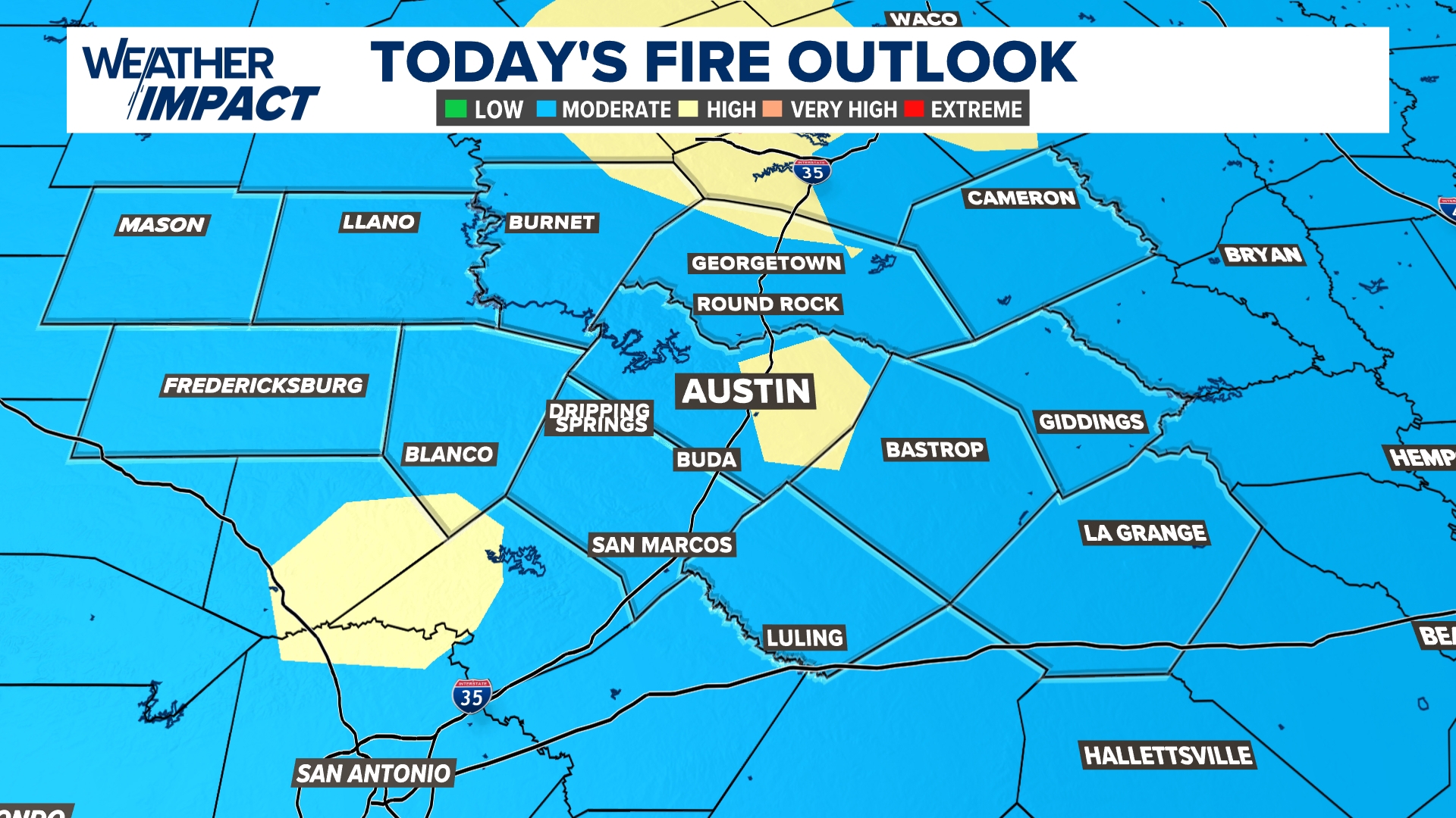 Austin-area wildfire danger near critical Wednesday, Thursday | kvue.com
