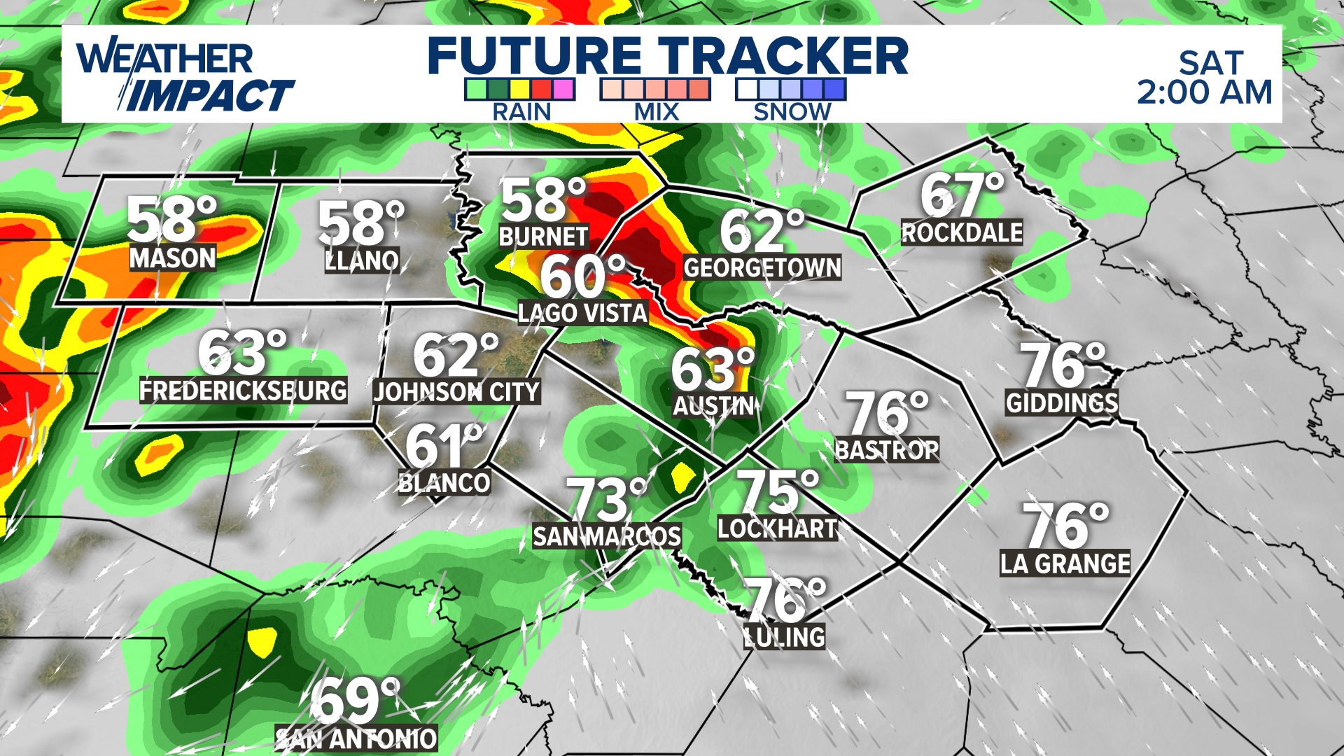 Austin forecast: Cold front brings severe weather threat through ...