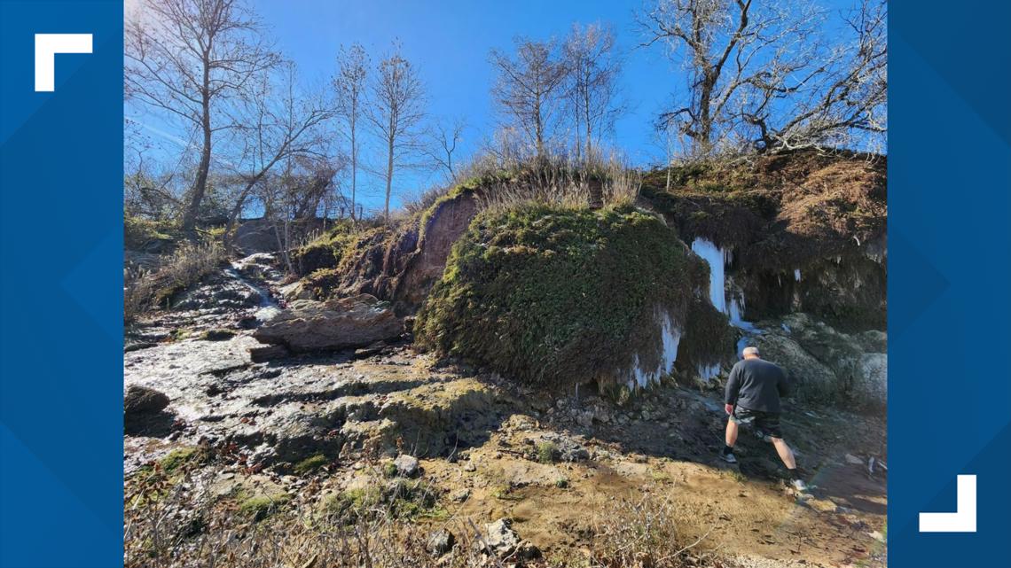 PHOTOS: Waterfall near Lake Georgetown partially collapses | kvue.com