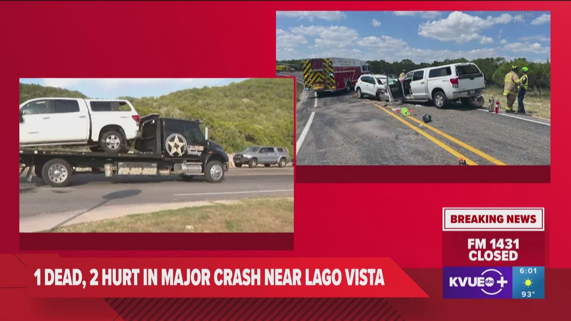 1 dead, 2 critically injured in Lago Vista crash | kvue.com