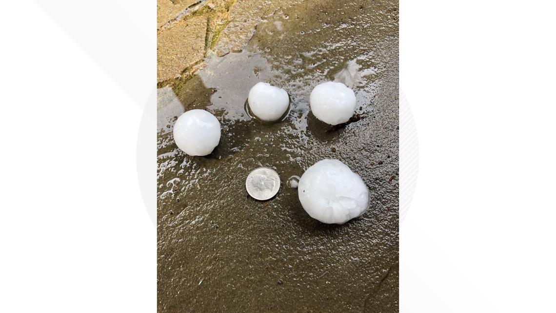 PHOTOS: Golf ball-sized hail reported across Leander area | kvue.com