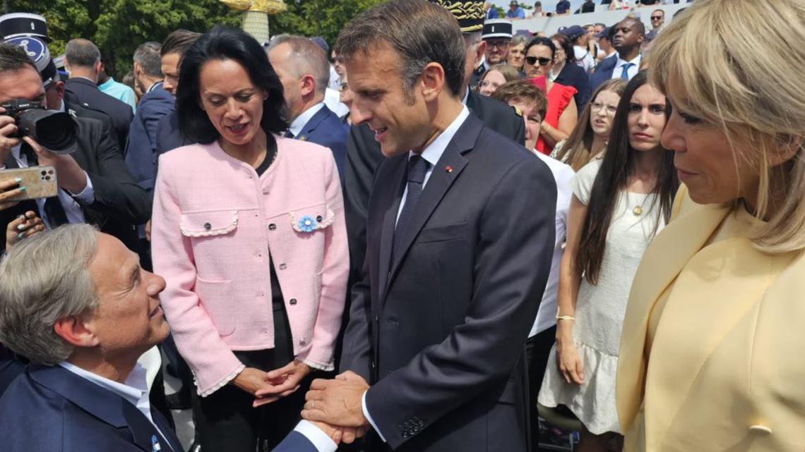 Texas Gov. Greg Abbott signs economic deal with Macron, France | kvue.com