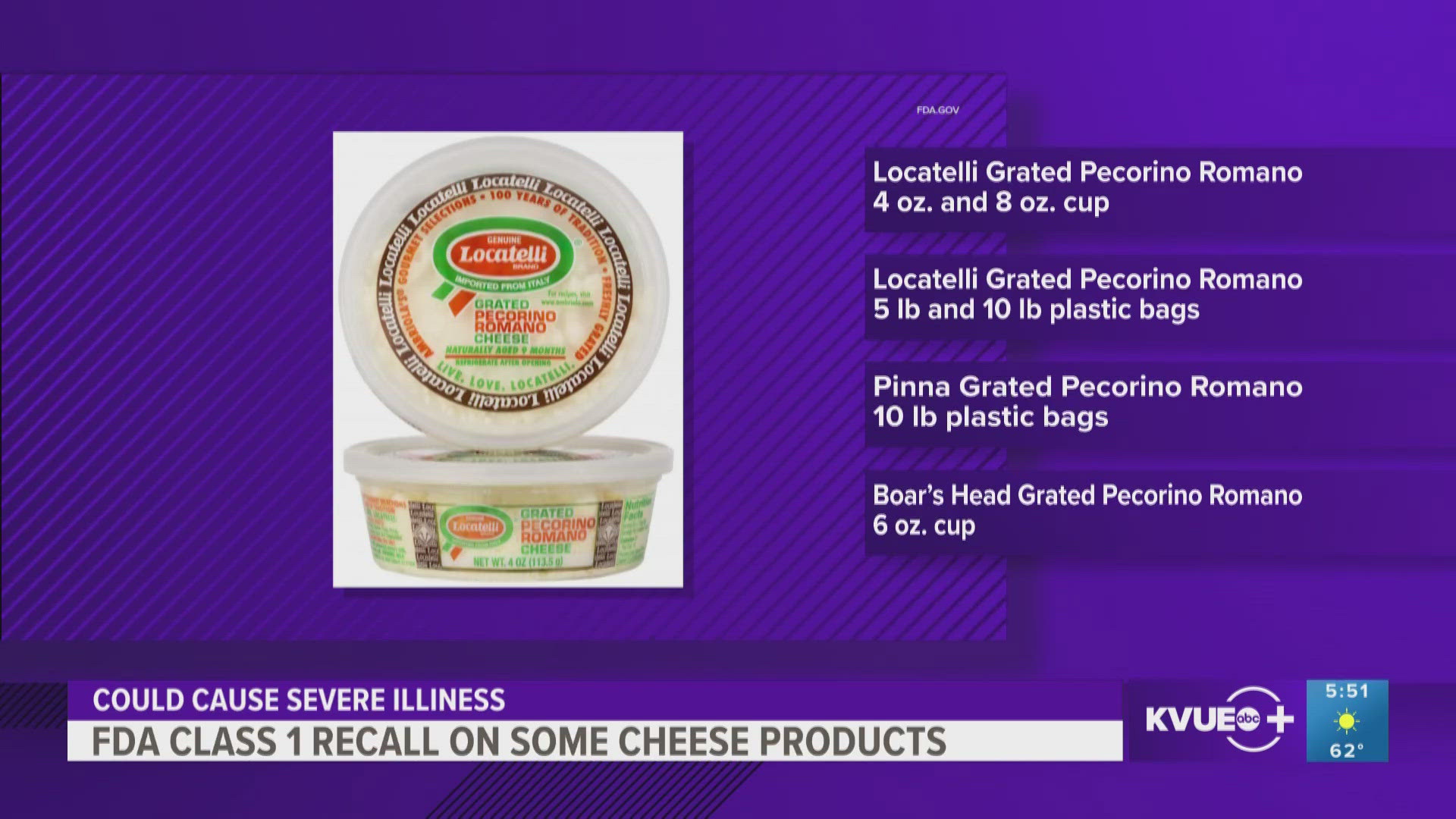 FDA issues nationwide recall on cheese for listeria contamination ...