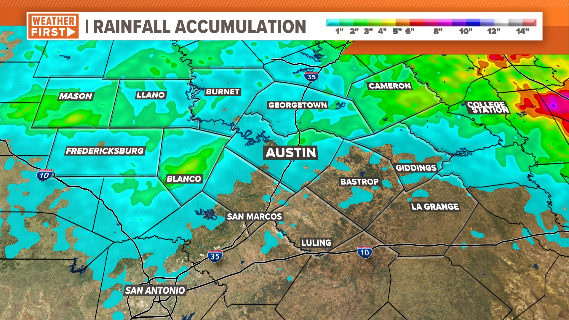 Austin weather: Taking a look at Central Texas rainfall totals | kvue.com