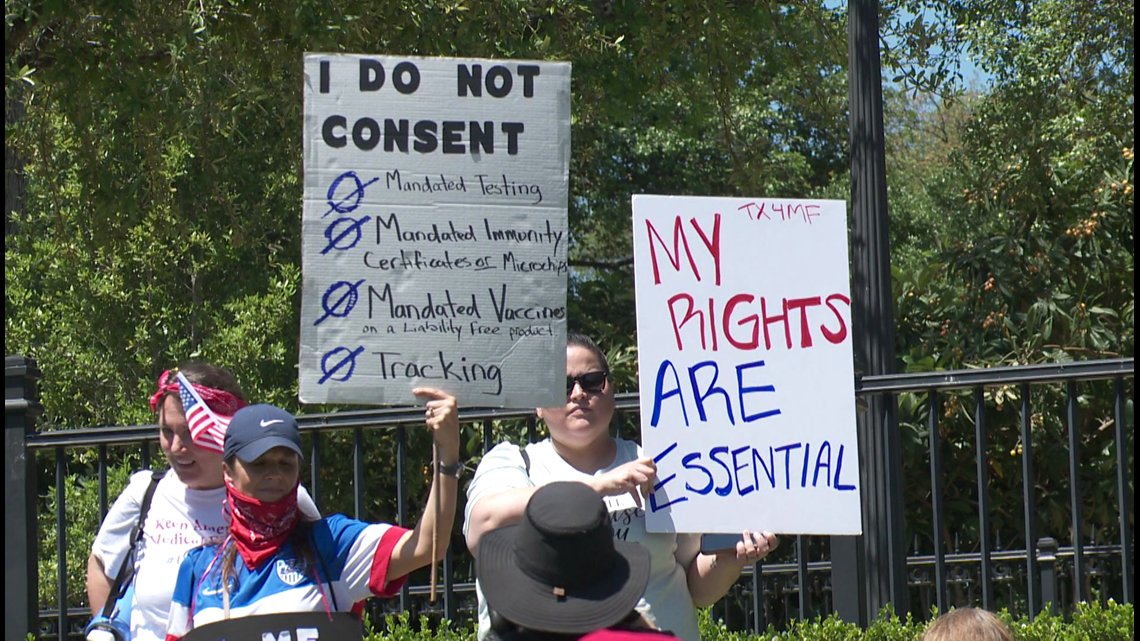 Protesters rally in Downtown Austin to reopen economy | kvue.com